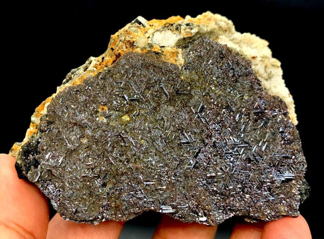 235 Grams Lovely Bunch of Rutile on Hematite Specimen From Skardu ...