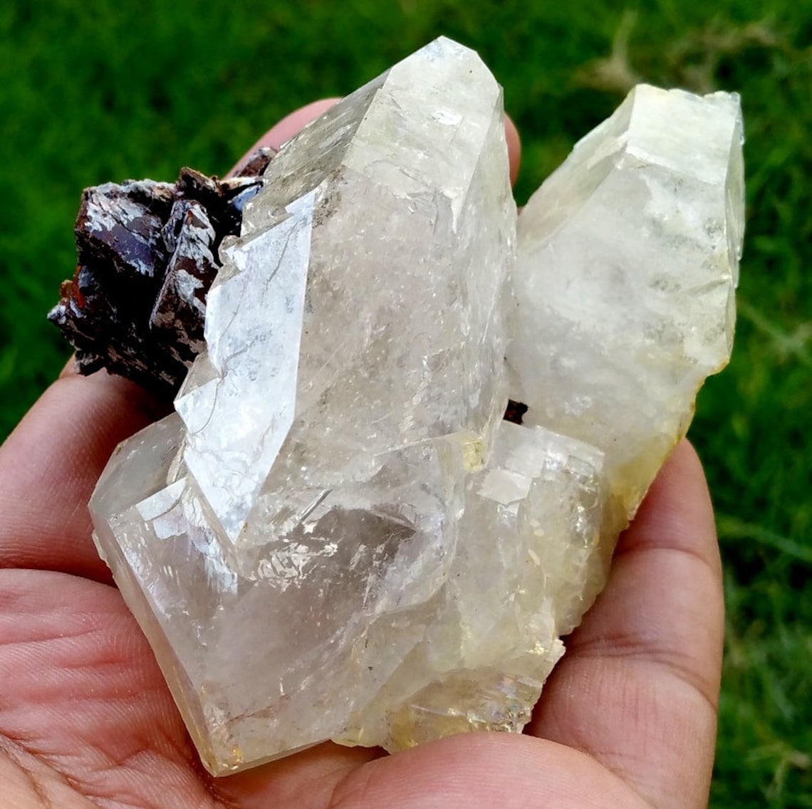 211 Grams Lovely Rare Gwindel Quartz With Siderite Specimen - Etsy