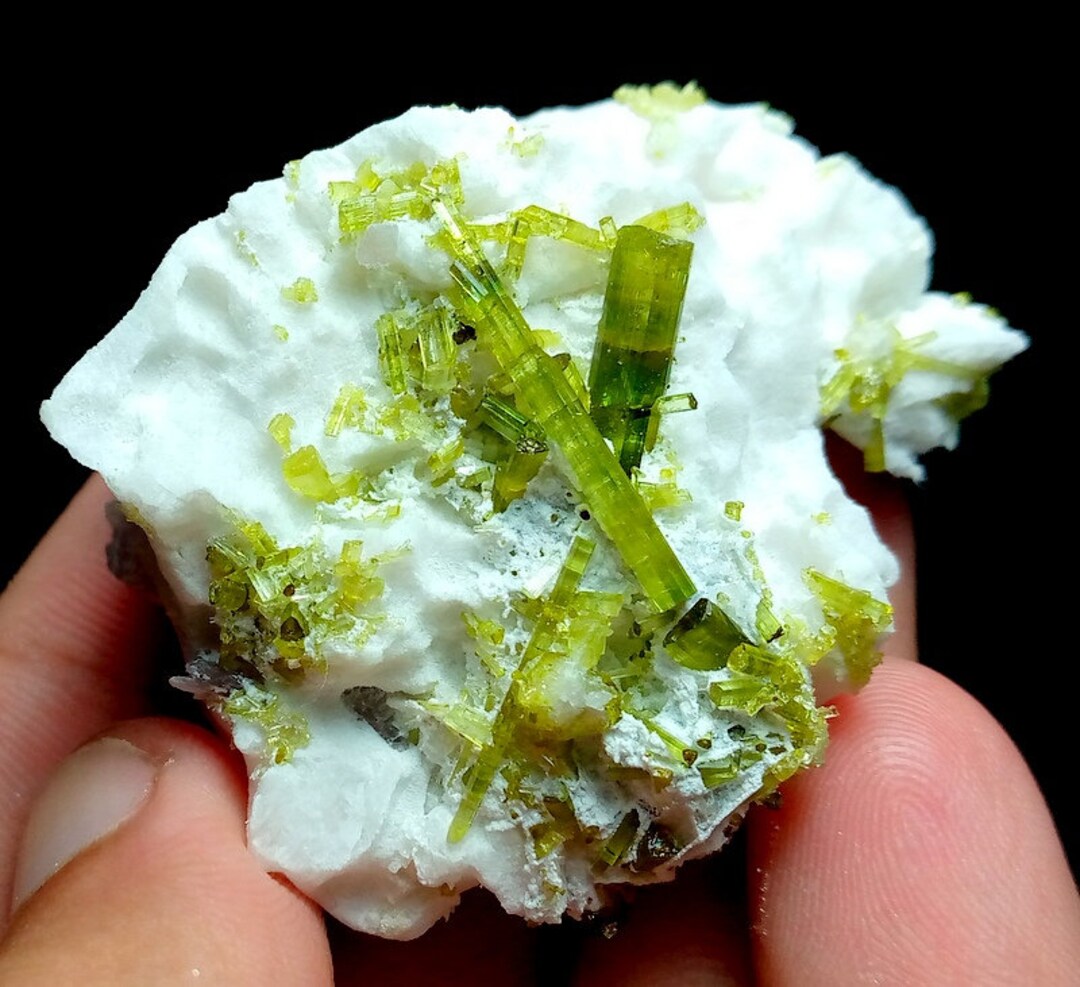 60 Grams Beautiful Bunch of Green Tourmaline Specimen From Chakpo Mine ...