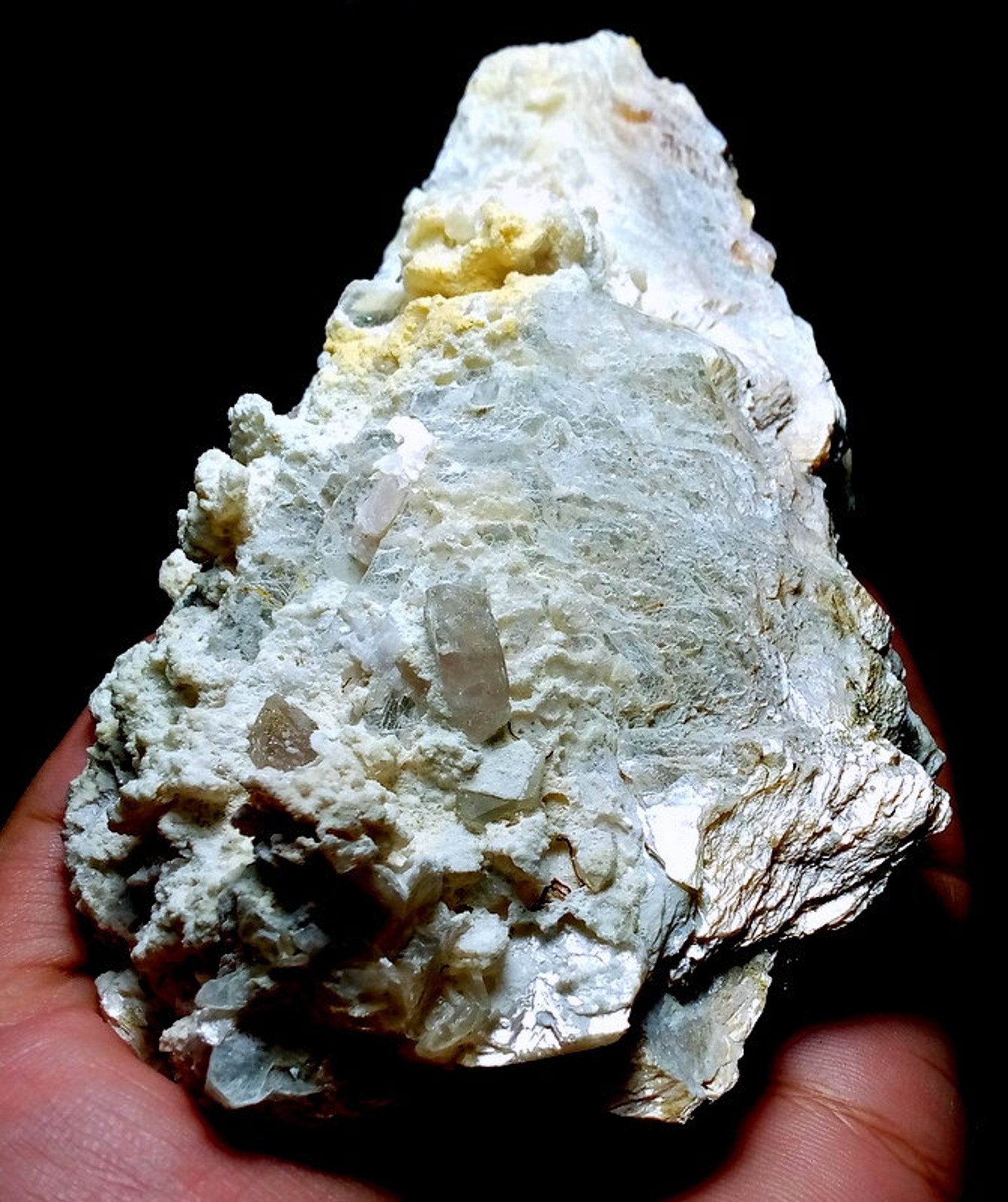 603 Grams Beautiful Rare Herderite on Muscovite Specimen From - Etsy