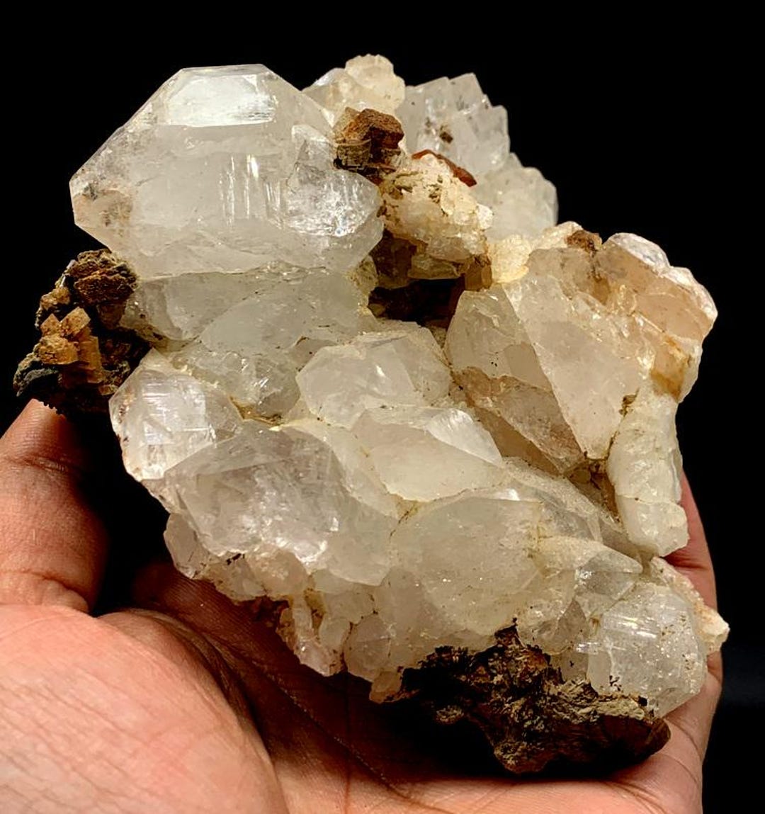 488 Grams Lovely Rare Gwindel Quartz With Siderite Specimen From Skardu ...