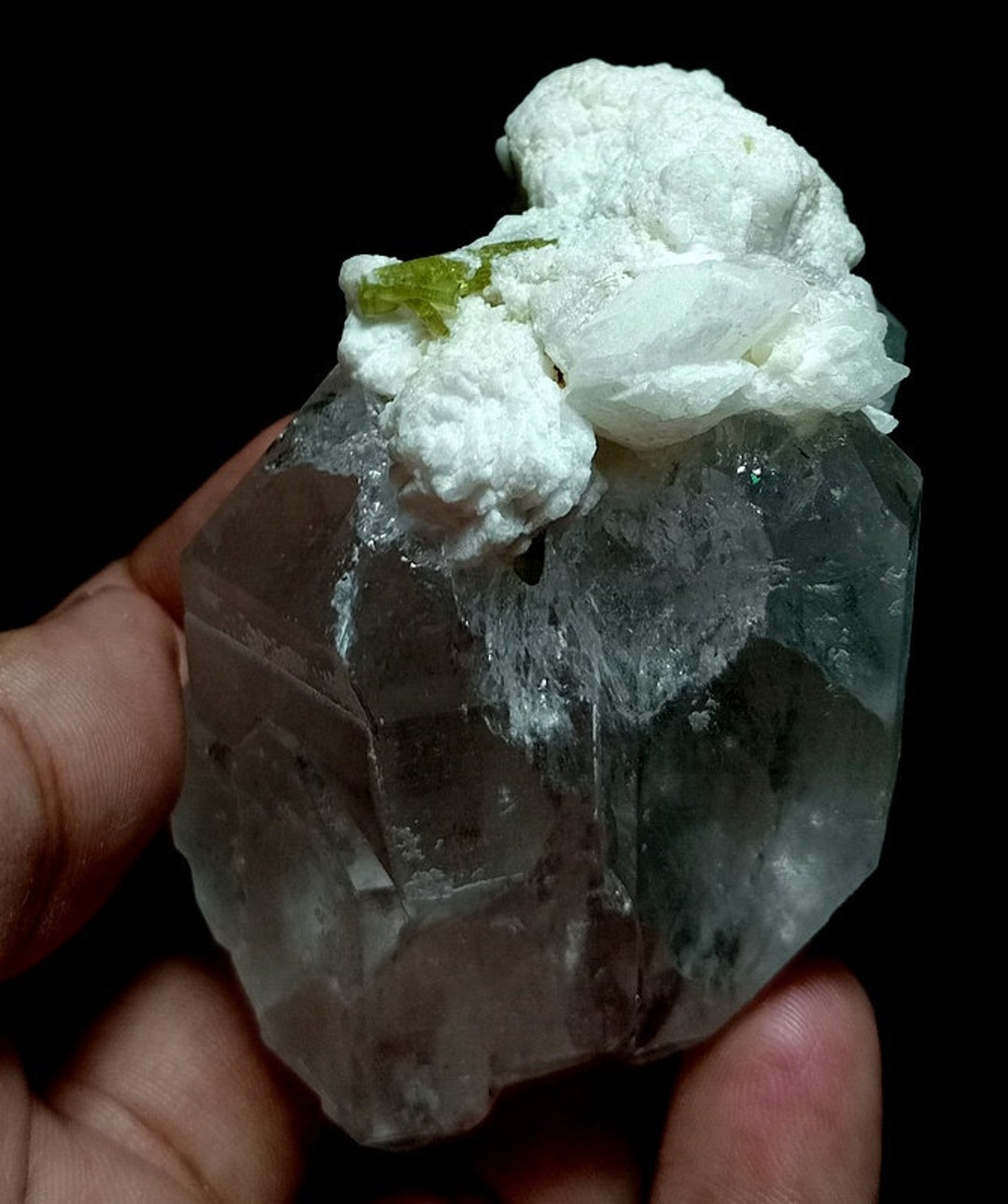 141 Grams Lovely Rare Hambergite With Tourmaline on Quartz Specimen ...