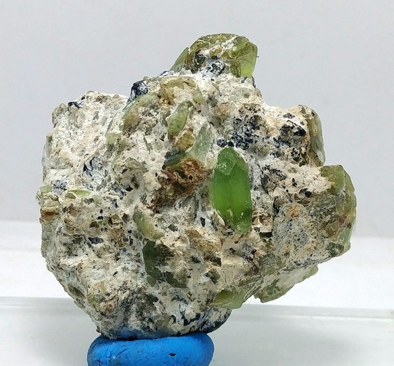 65 Grams Lovely Green Peridot With Magnetite Specimen From | Etsy