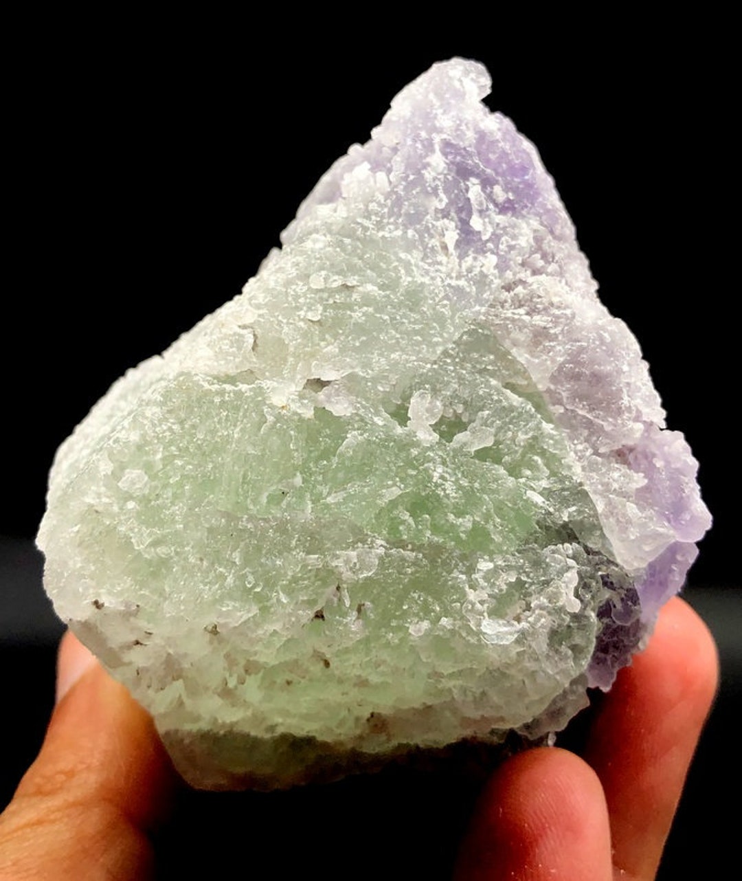 280 Grams Lovely Natural BI Color Green and Purple Fluorite Crystal ...