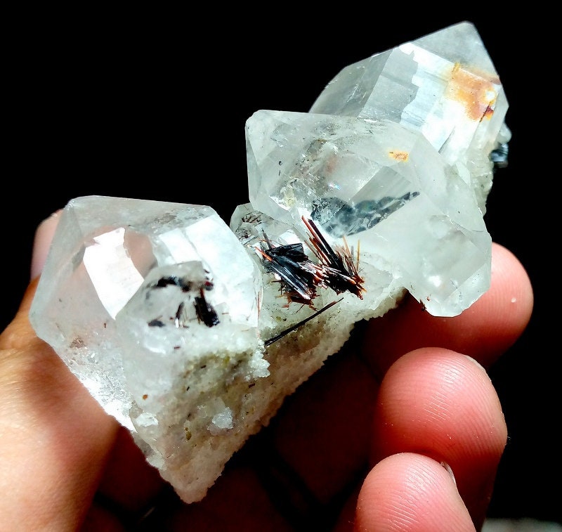 35 Grams Lovely rare Red Rutile On Quartz Specimen from Skardu pakistan ...