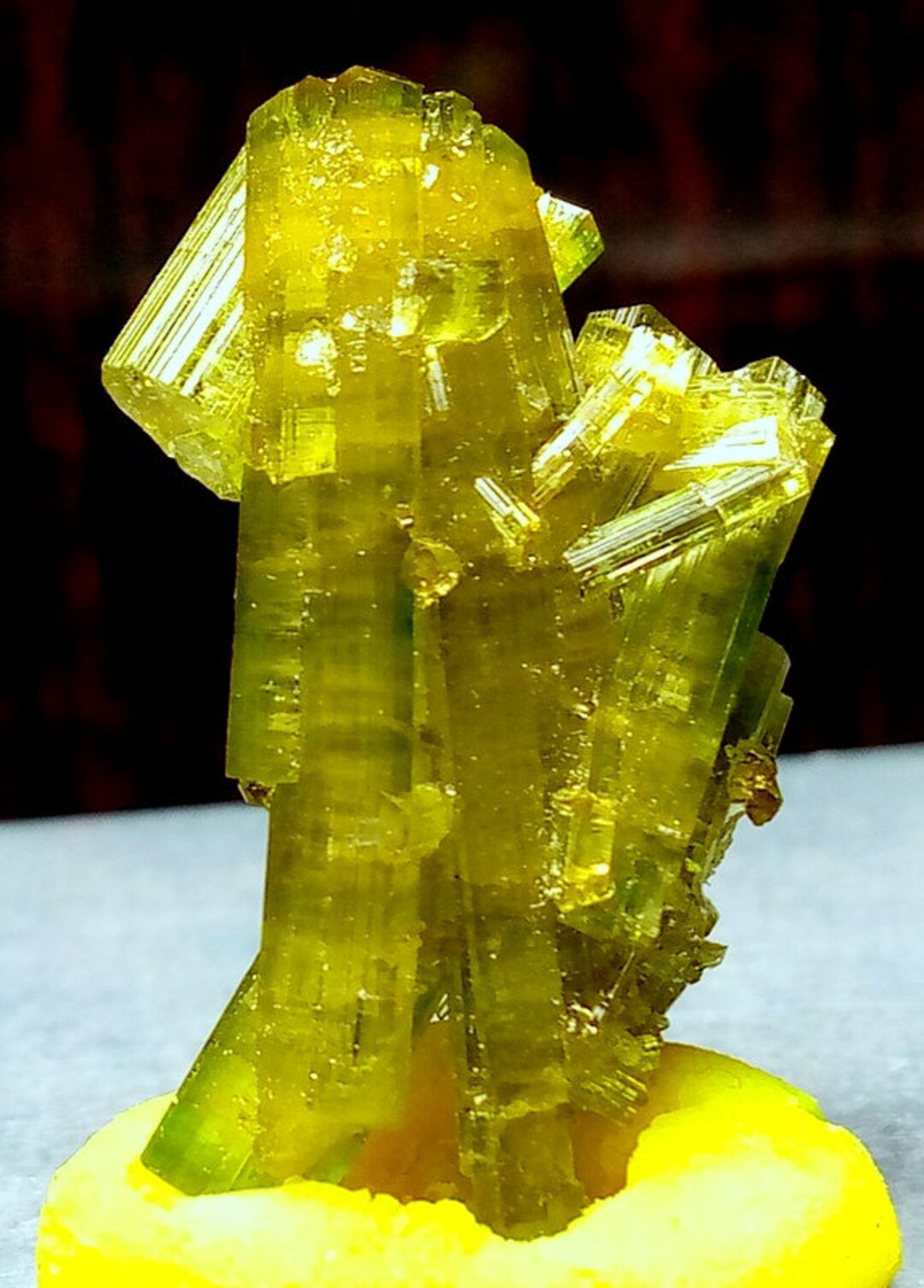 05 Grams Beautiful Bunch of Green Tourmaline Crystal Specimen From ...