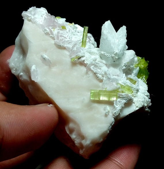 118 Grams Beautiful Rarest Hambergite With Green Tourmaline | Etsy