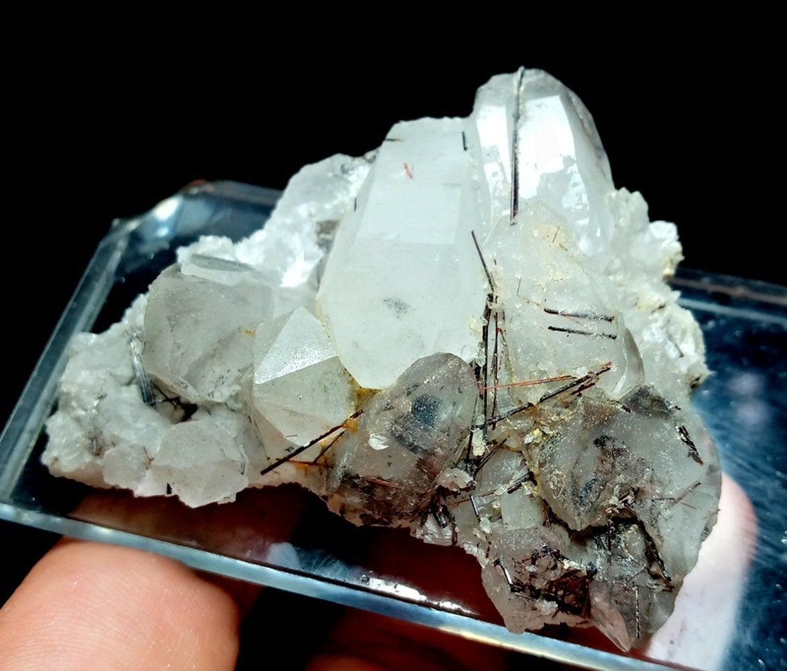 59 Grams Beautiful Rare Red Rutile on Quartz Specimen From - Etsy