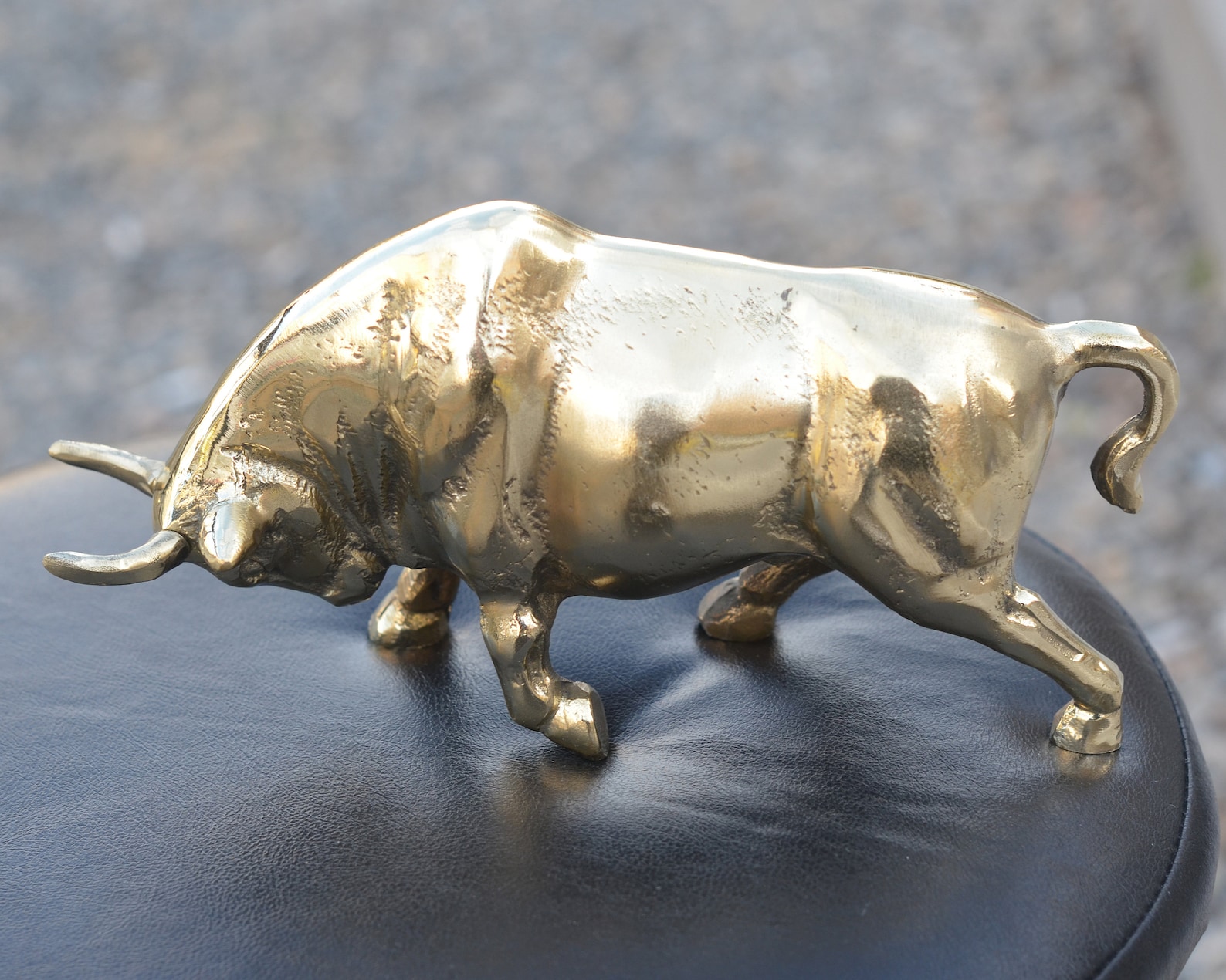 Copper Bull Statue Handmade Brass Detection Trinket Gold - Etsy