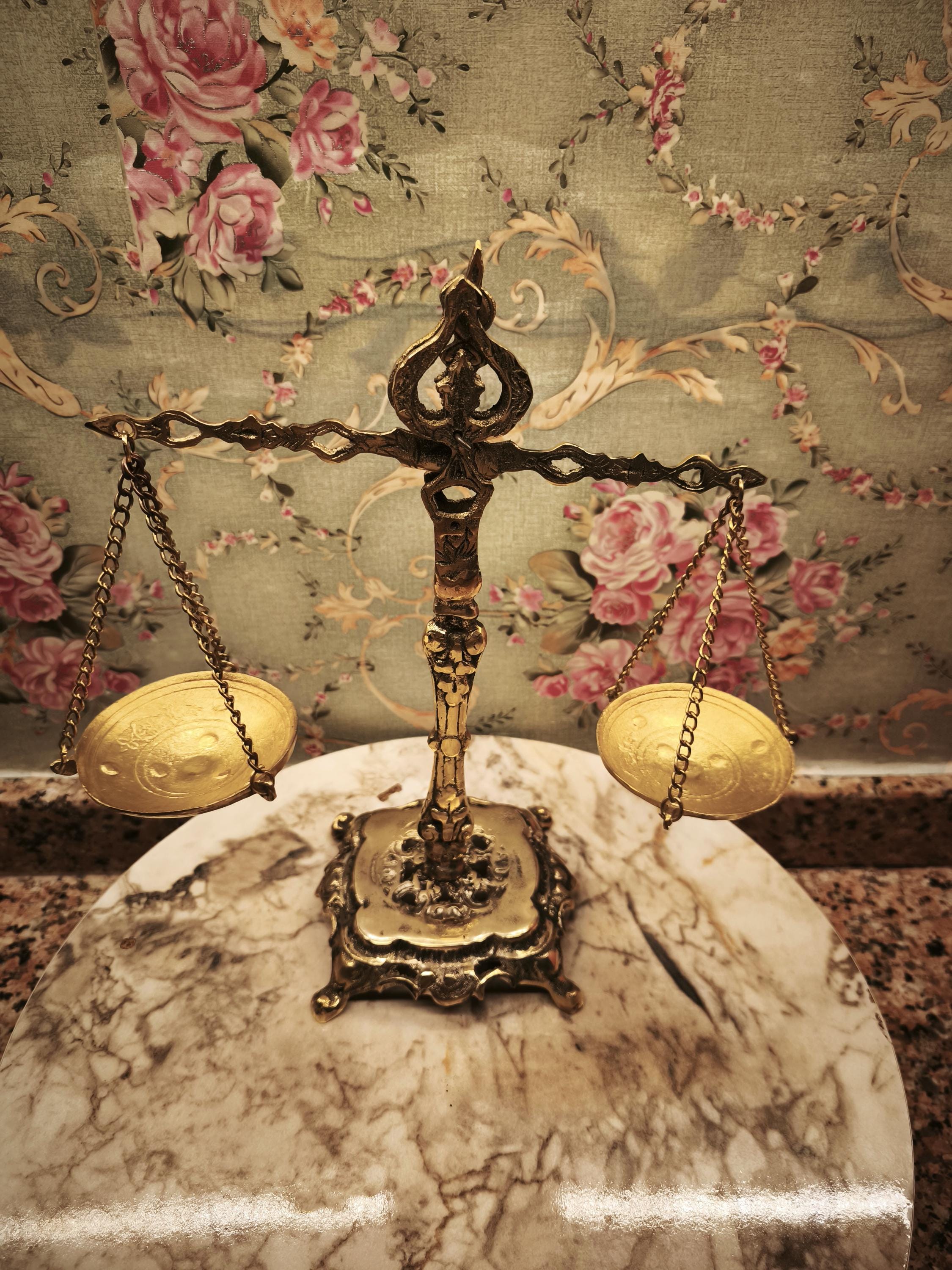 Scales of Justice, Handcrafted Brass Scales of Justice, Law Office ...