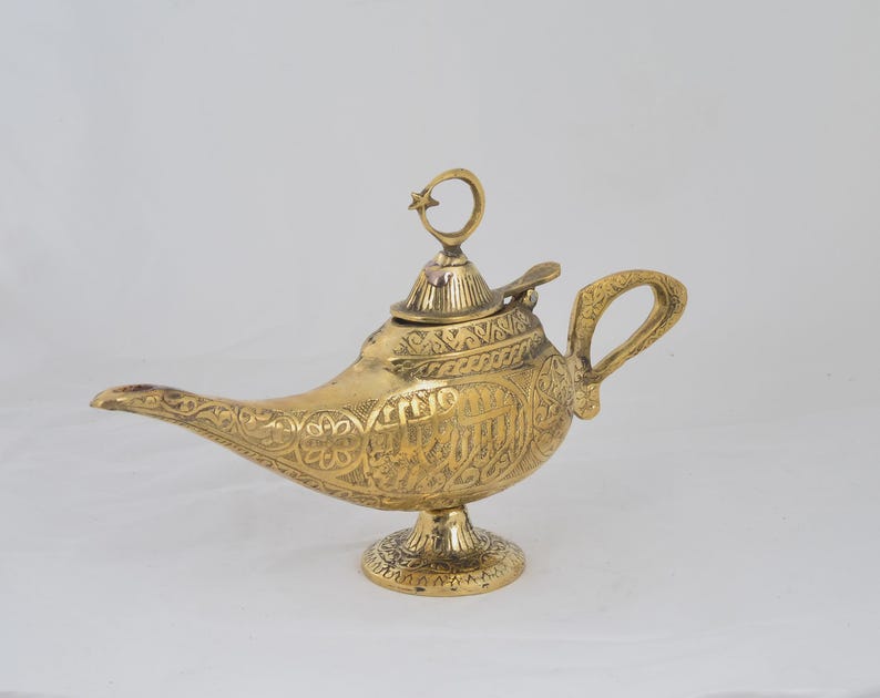 Handmade Aladdin Magic Lamp, Genie Lamp, Christmas, Brass Lamp Spec ...