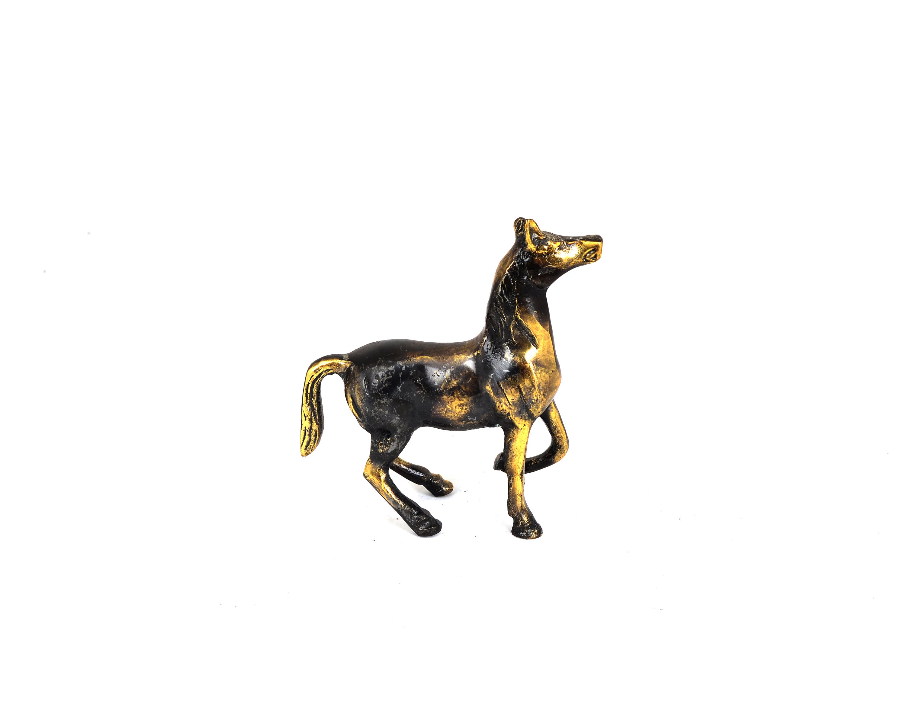 Mini Brass Horse Sculpture Handmade Brass Horse Bibelot Home | Etsy