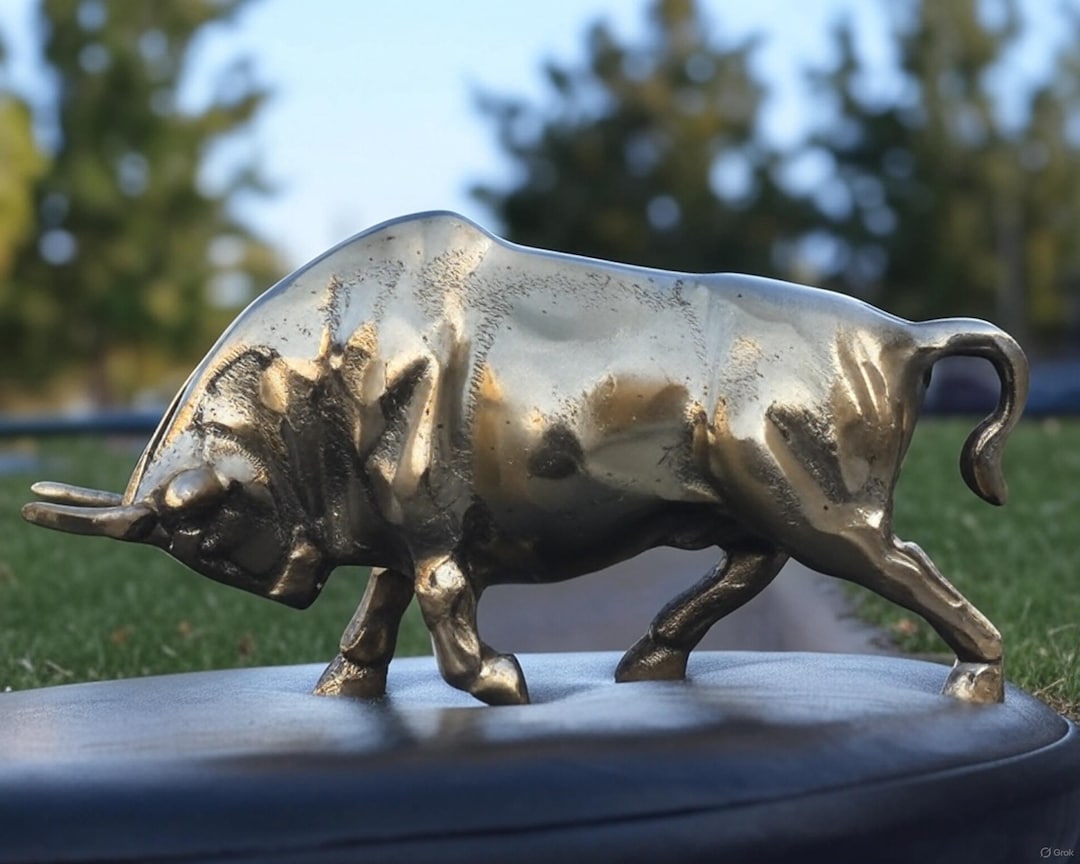 Handmade Brass Spanish Bull, Solid Brass Bull Sculpture, Vintage Taurus ...