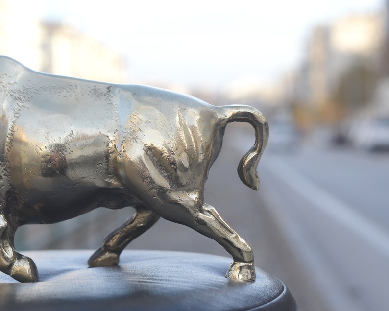 Copper Bull Statue Handmade Brass Detection Trinket Gold - Etsy