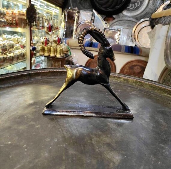 Copper Ibex Figurine Handmade Brass Ibex Bibelot Golden Ibex - Etsy