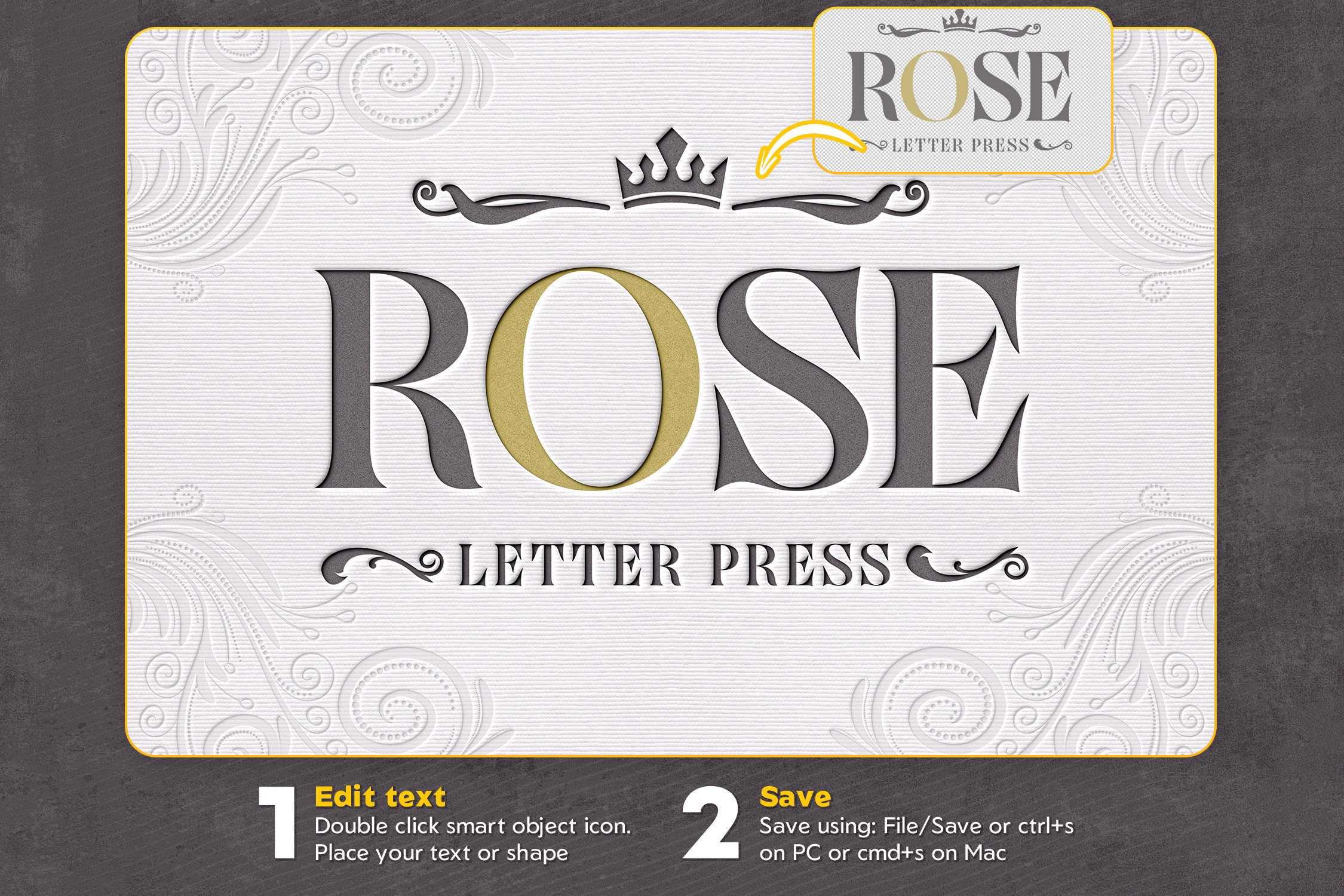 Letter Press Text & Logo Effect - Etsy