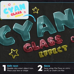 Glass Text Effects - Etsy
