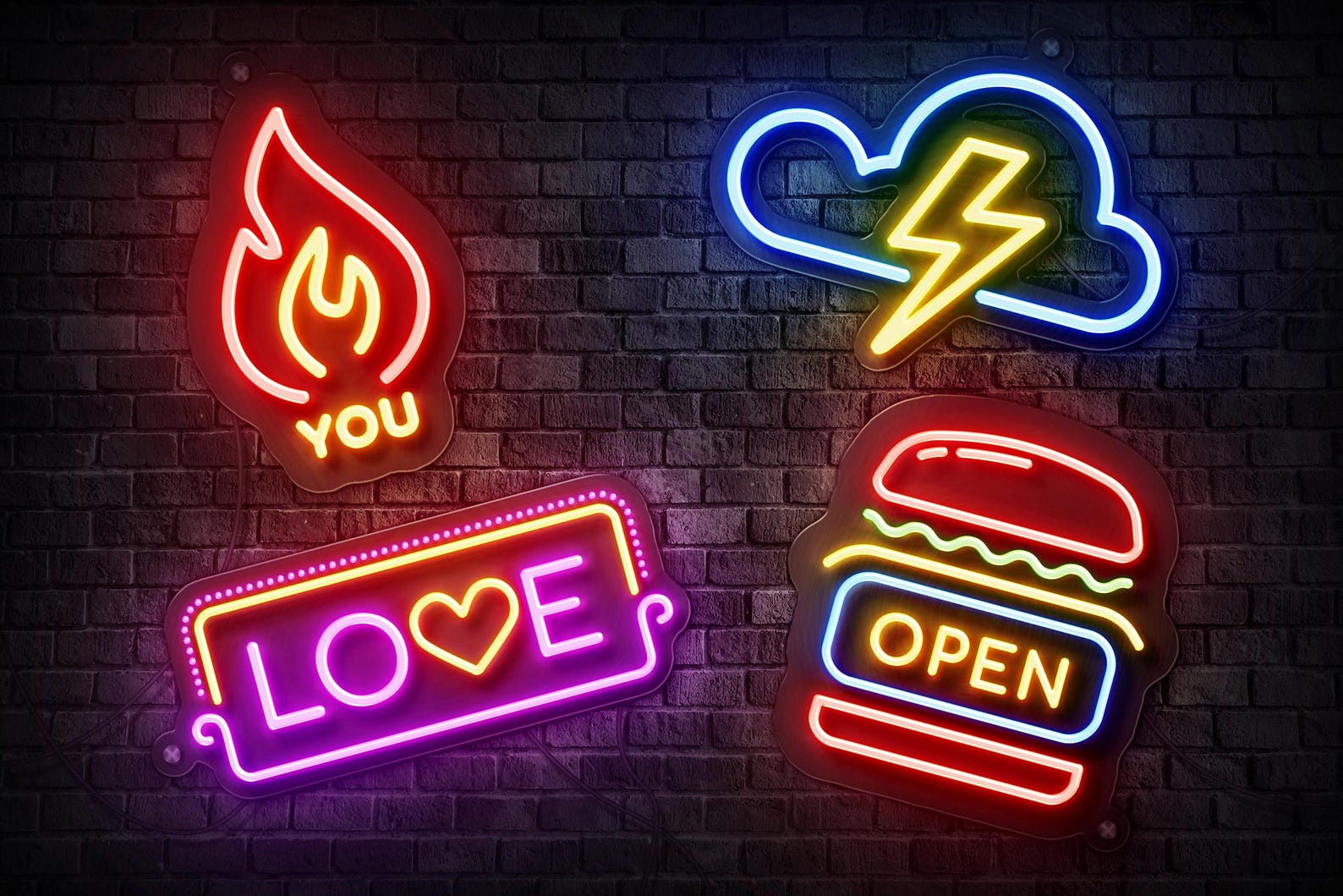 Neon Sign Ultimate Builder - Custom Neon Sign - Neon Sign Photoshop ...