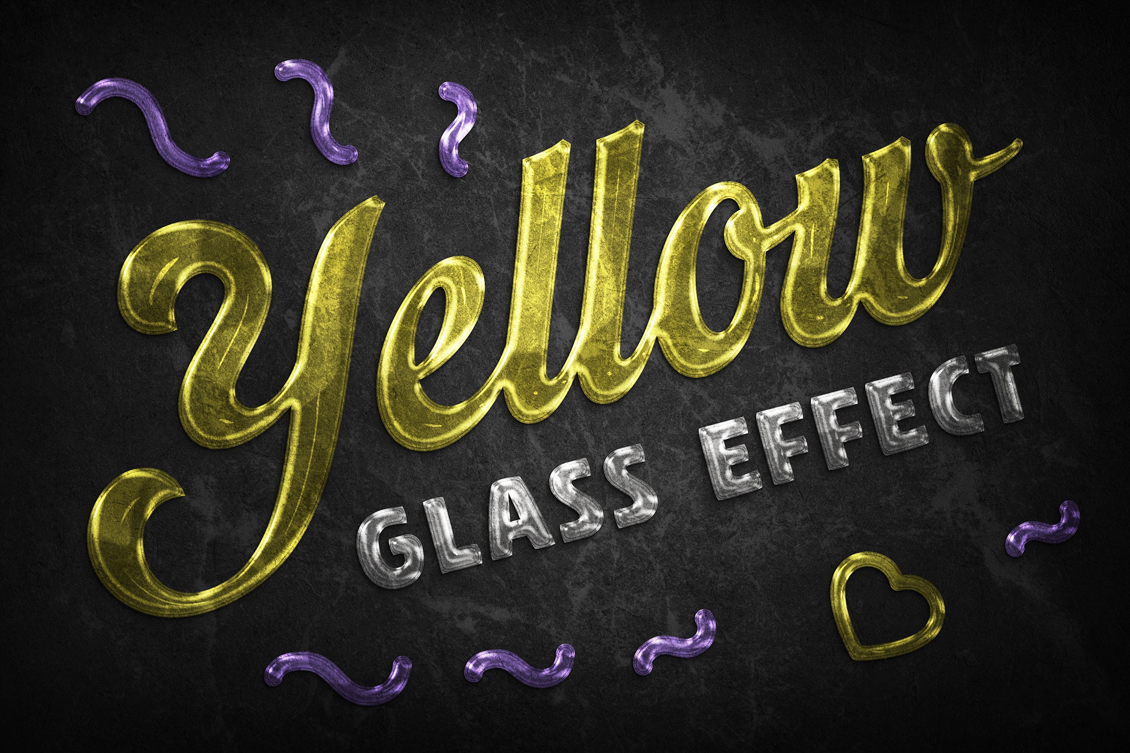 Glass Text Effects - Etsy