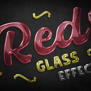 Glass Text Effects - Etsy