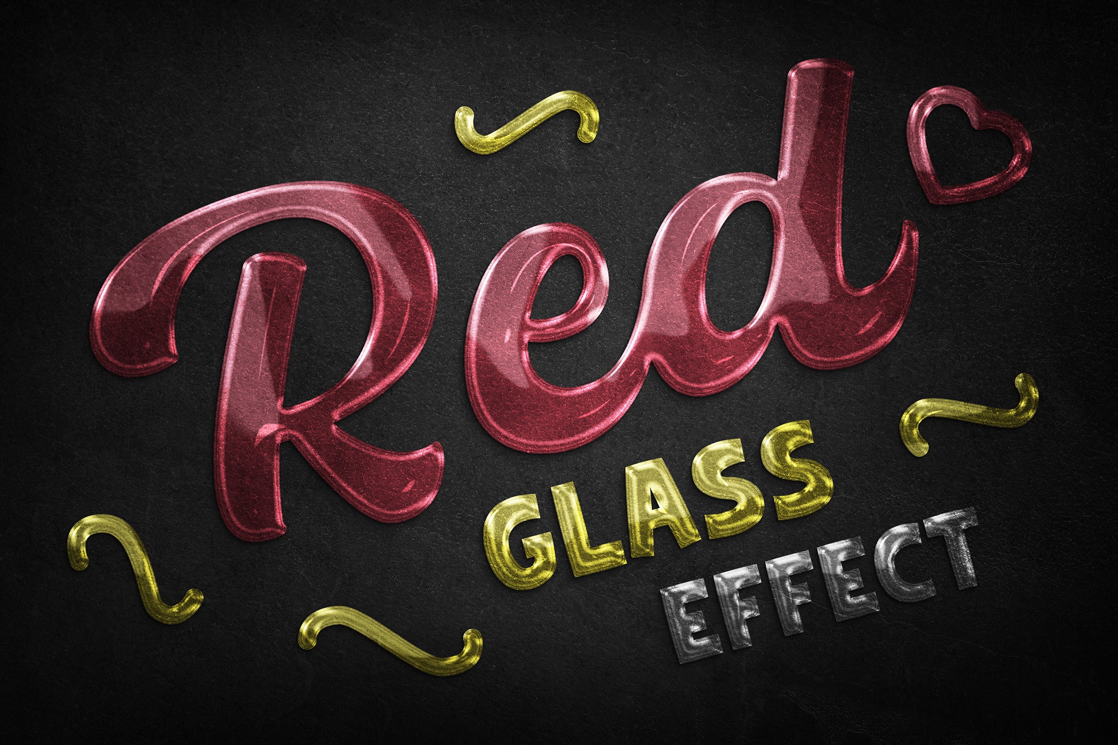Glass Text Effects - Etsy