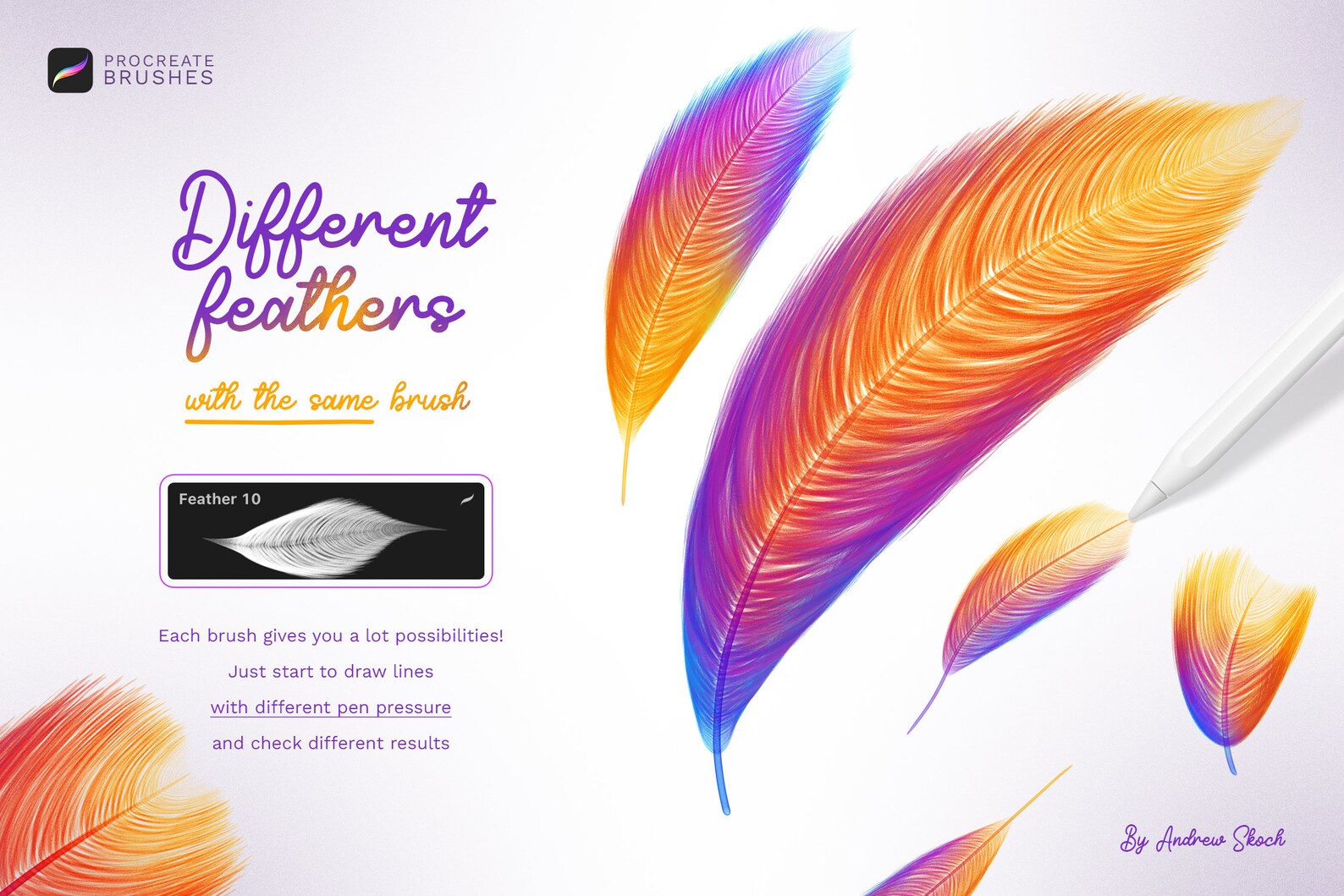 Feathers Procreate Brushes - Feather Procreate Brush - Feathers ...