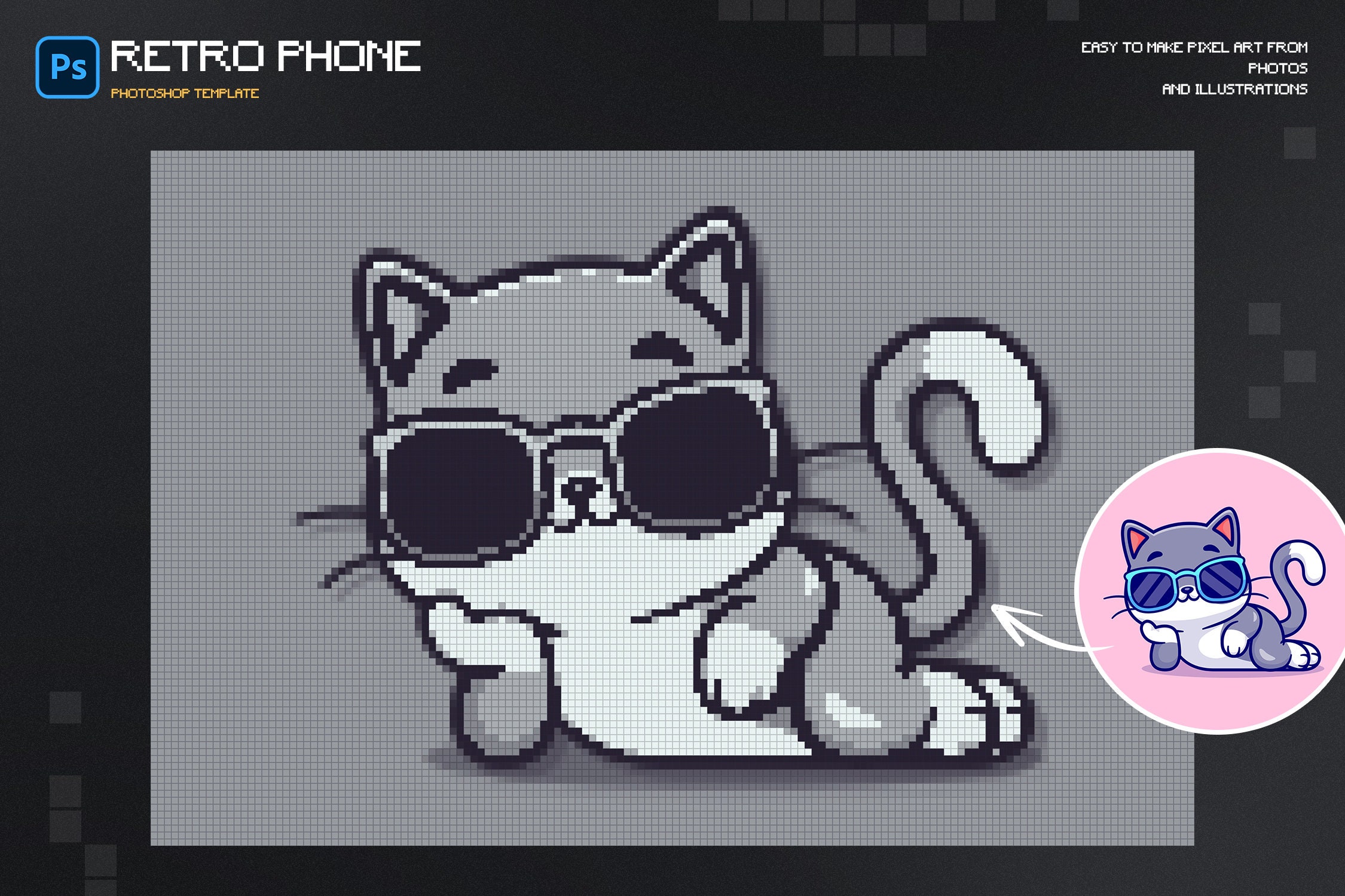 Retro Phone Photo Template - Etsy
