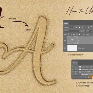 Sand Effect Photoshop Action - Etsy