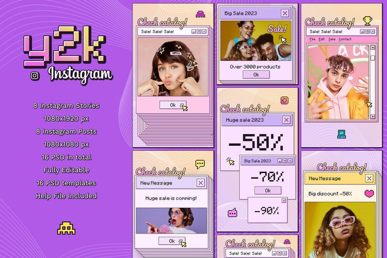 Y2K Instagram Posts & Stories - Etsy