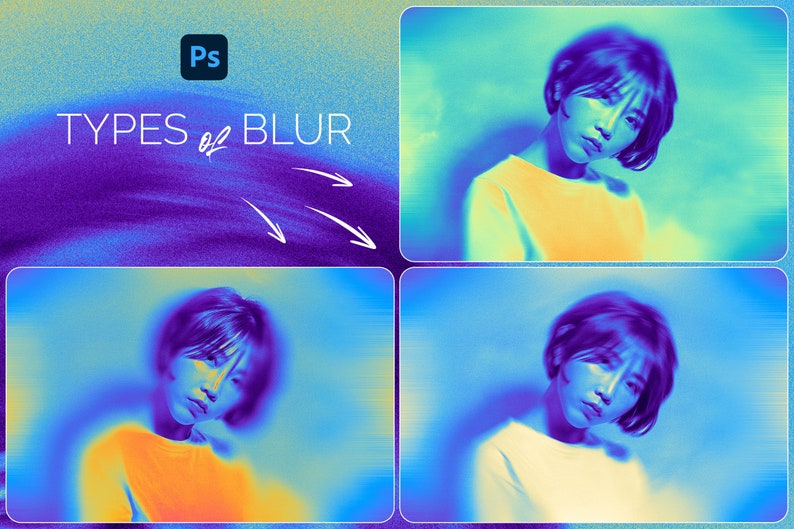 Acid Blur Photo Template - Etsy