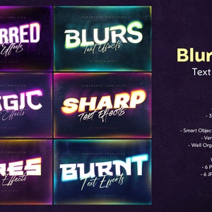 Gradient Blurred Text Effect - Etsy
