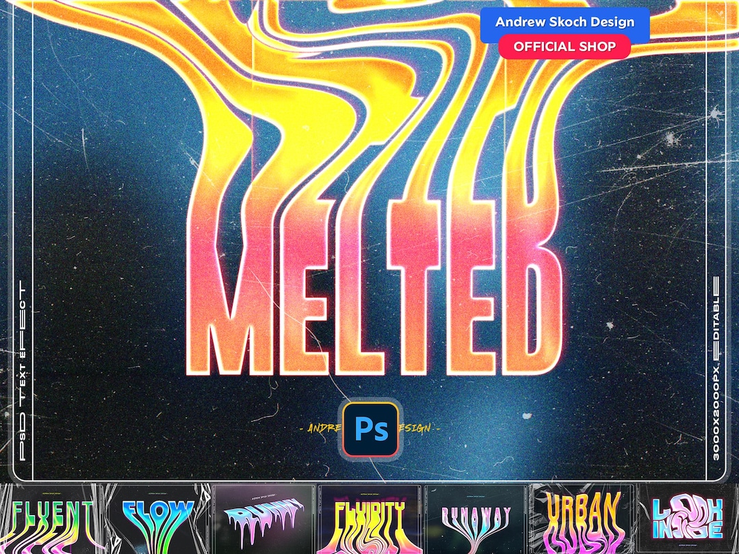 Liquid Melted Text Effects Vol 1 - Etsy