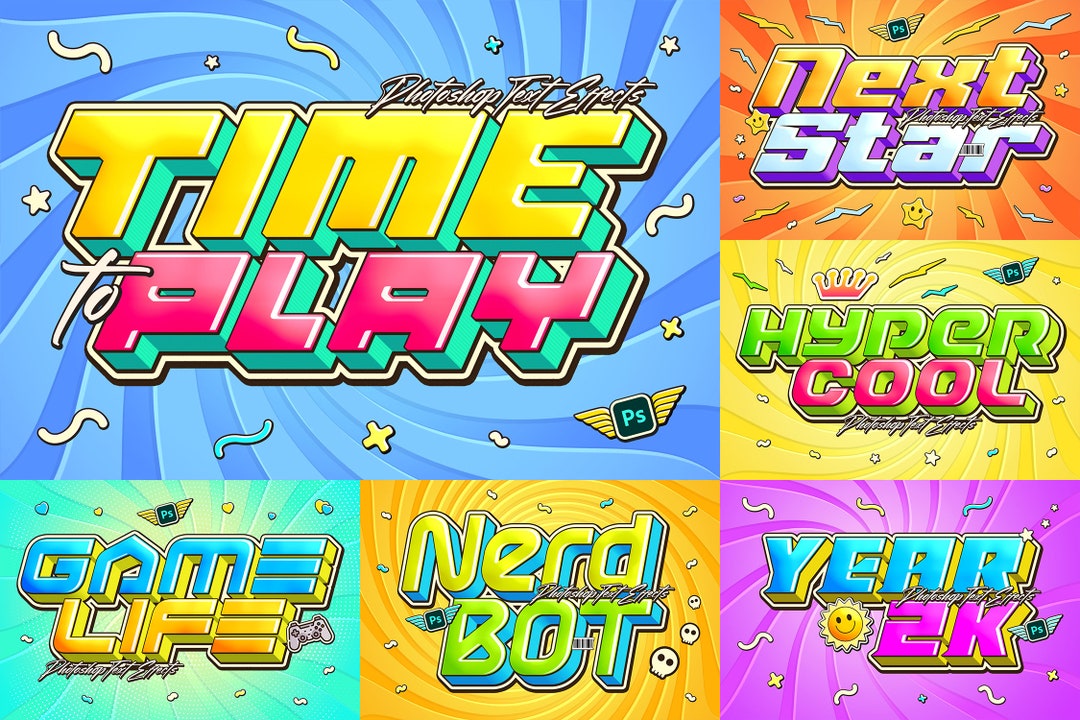 Y2k Text Effects - Etsy