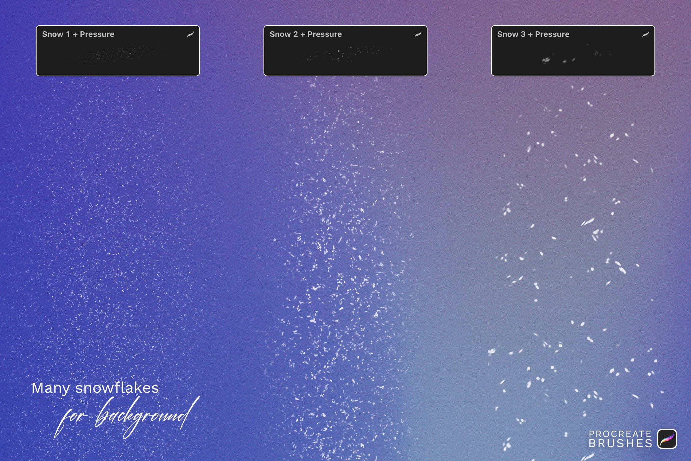 Snow Procreate Brushes, Snow Overlay Procreate Brush, Snow Procreate ...