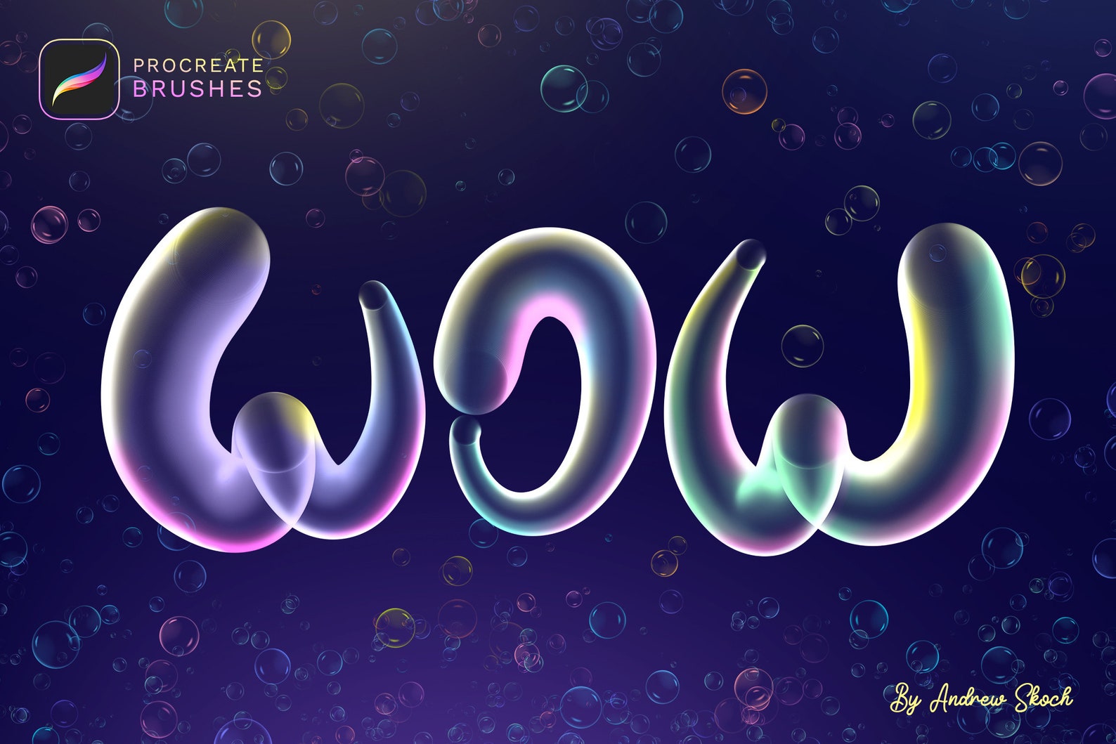 Bubble Lettering Procreate Brushes Bubbles Procreate Brushes Soap ...
