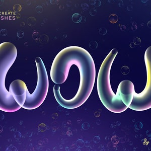Bubble Lettering Procreate Brushes - Bubbles Procreate Brushes - Soap ...