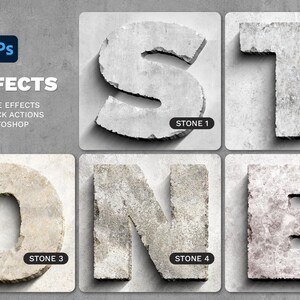 Stone Effect Photoshop Action - Etsy