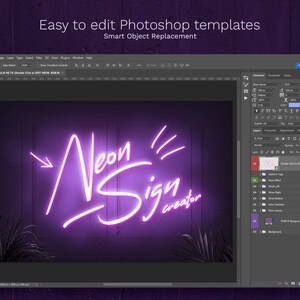Neon Sign Templates - Etsy