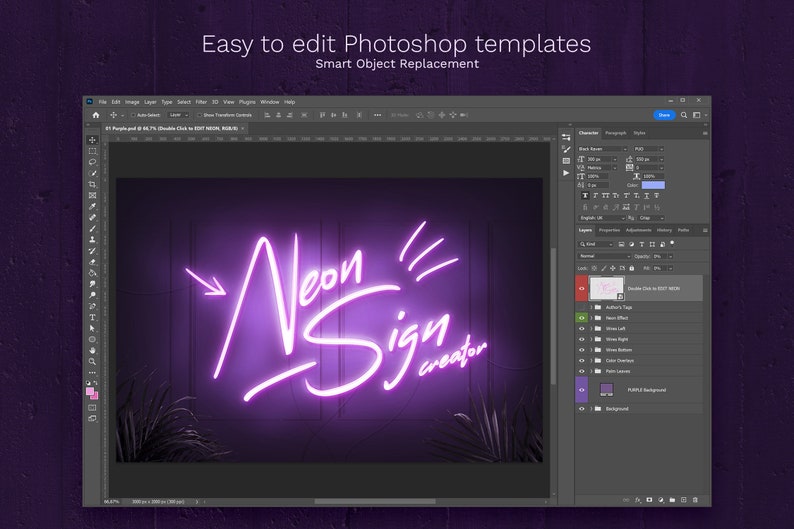Neon Sign Templates - Etsy