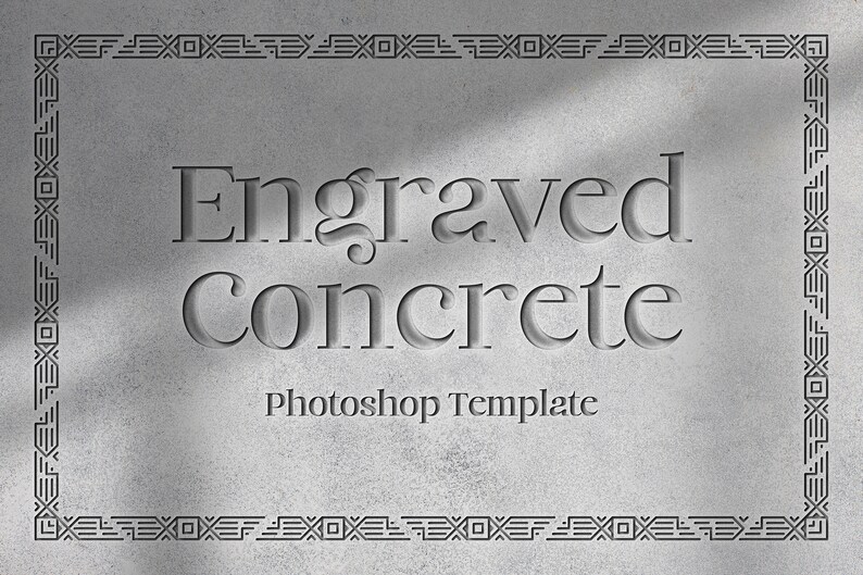 Engraved Concrete Template - Etsy