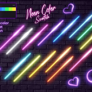 Neon Procreate Brushes; Neon Sign Procreate Brush Set; Neon Brushes ...