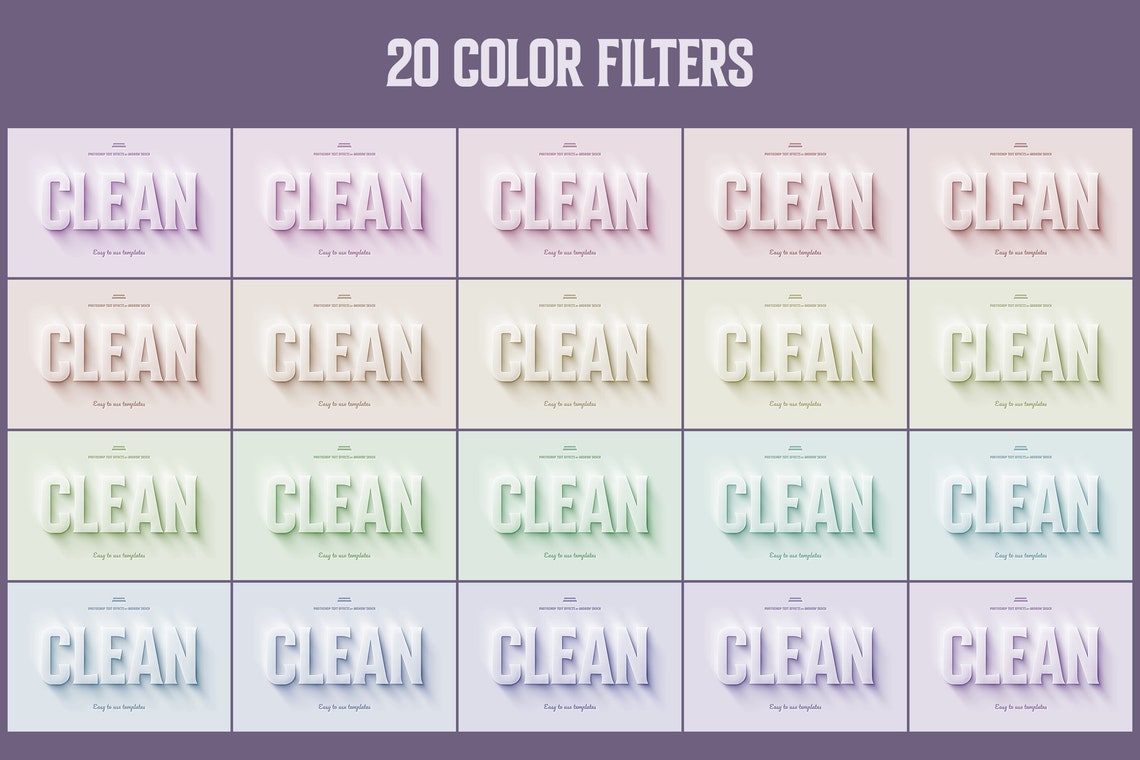 Clay 3D Text Effect - Etsy