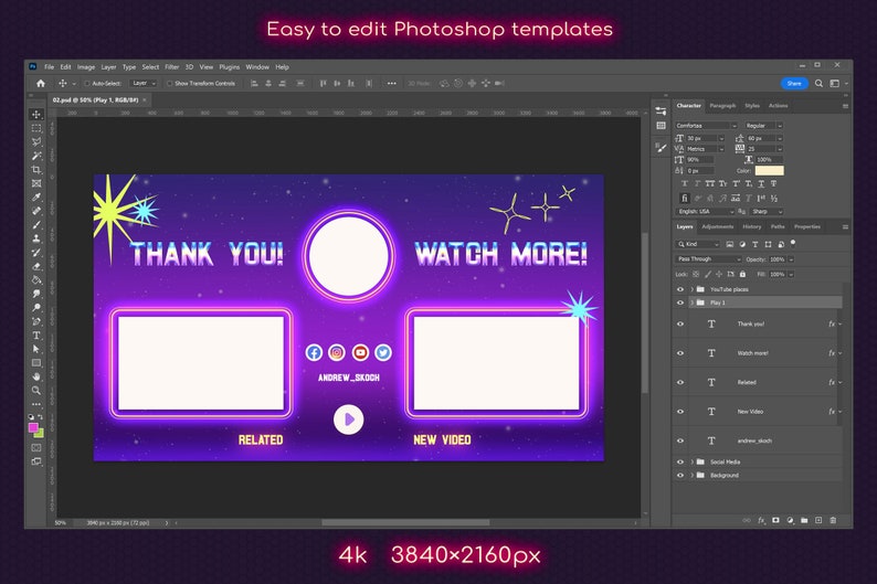 Youtube End Screens - Etsy