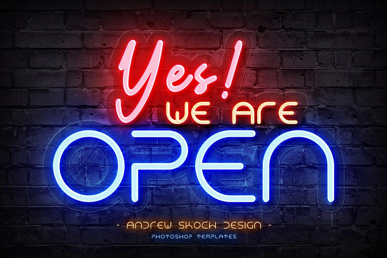 Open Neon Sign Photoshop Mockups - Custom Neon Sign - Neon Sign ...