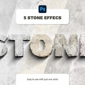 Stone Effect Photoshop Action - Etsy