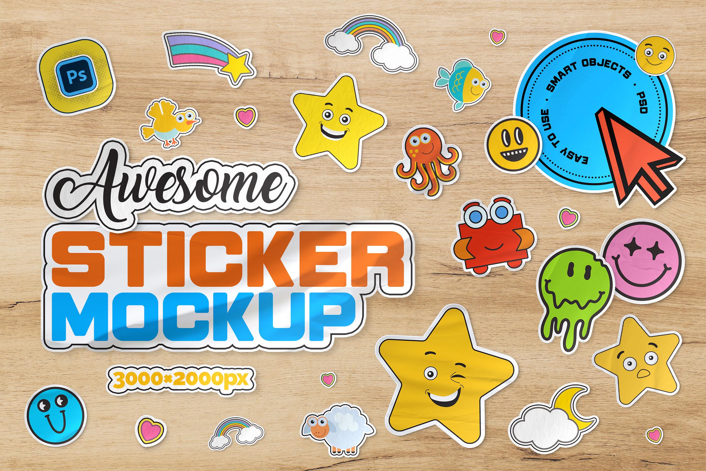 Sticker Mockups Bundle - Etsy
