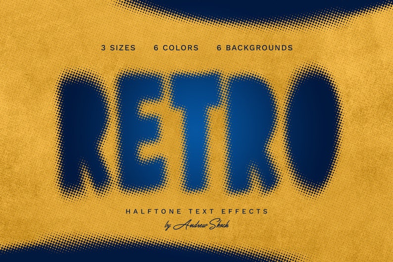 Halftone Text Effect - Etsy