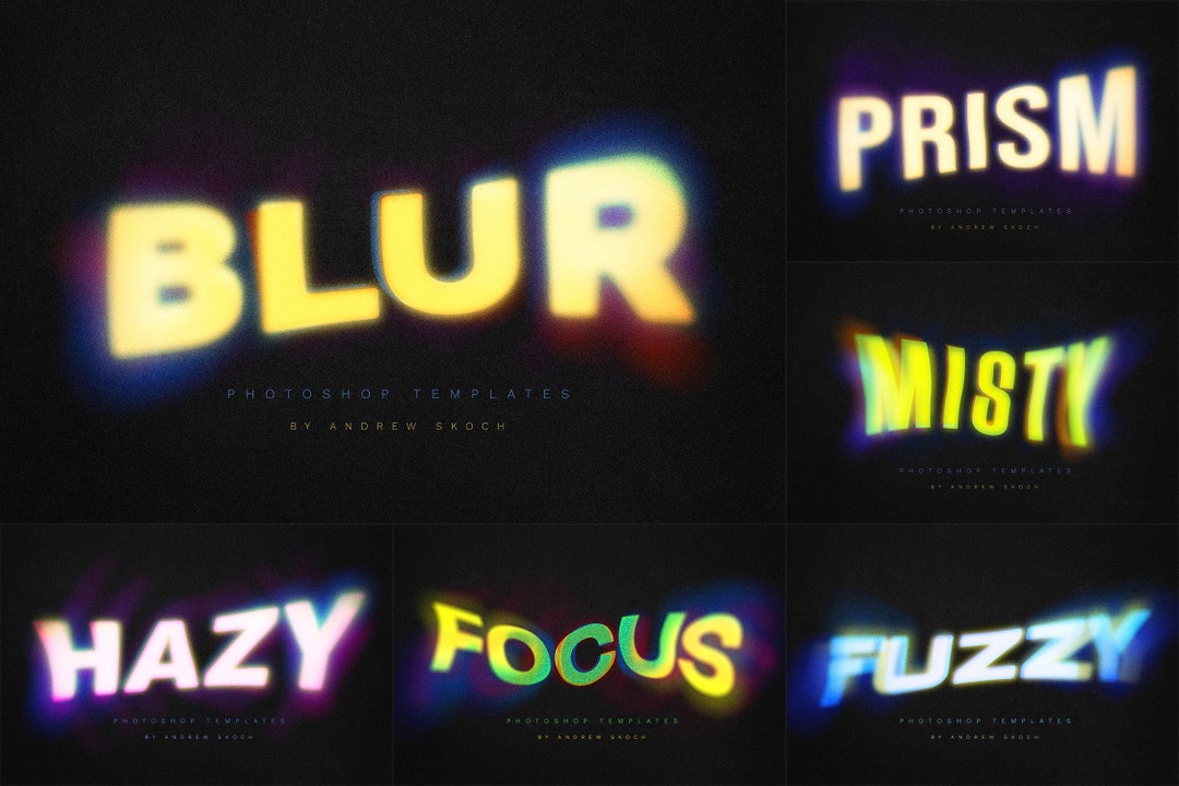 Gradient Blurred Text Effect - Etsy