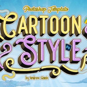 Cartoon Style Text Effect - Etsy