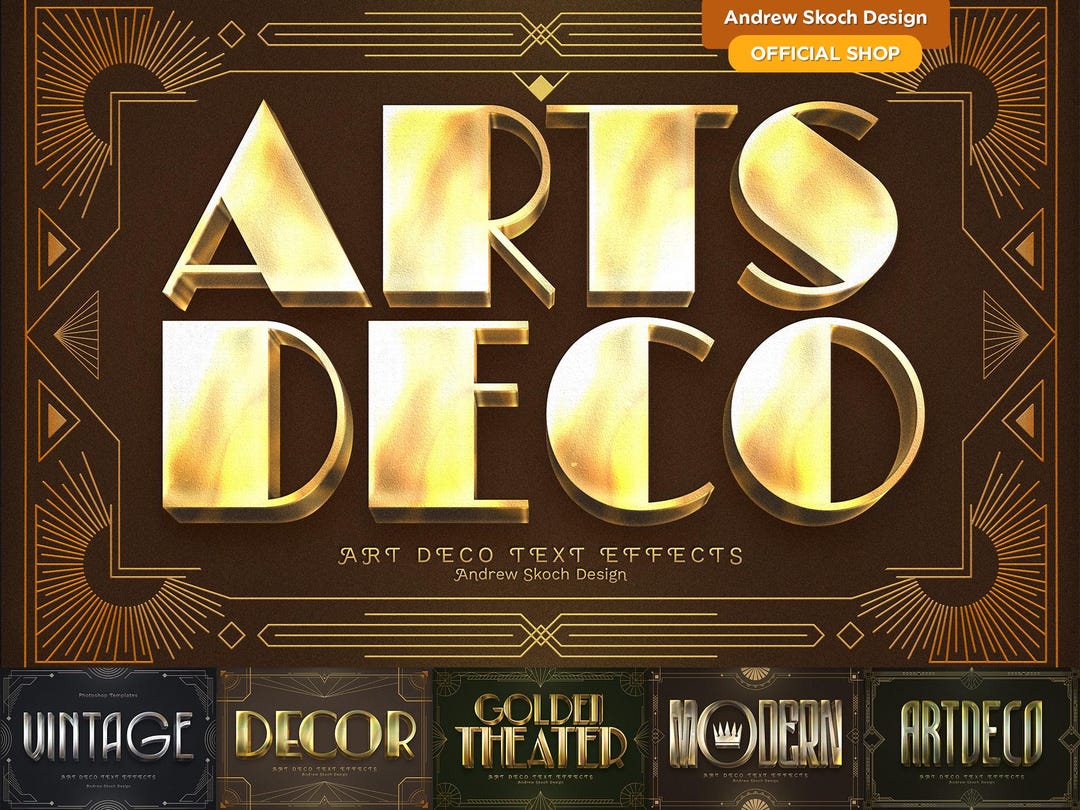 Art Deco Text Effect - Etsy
